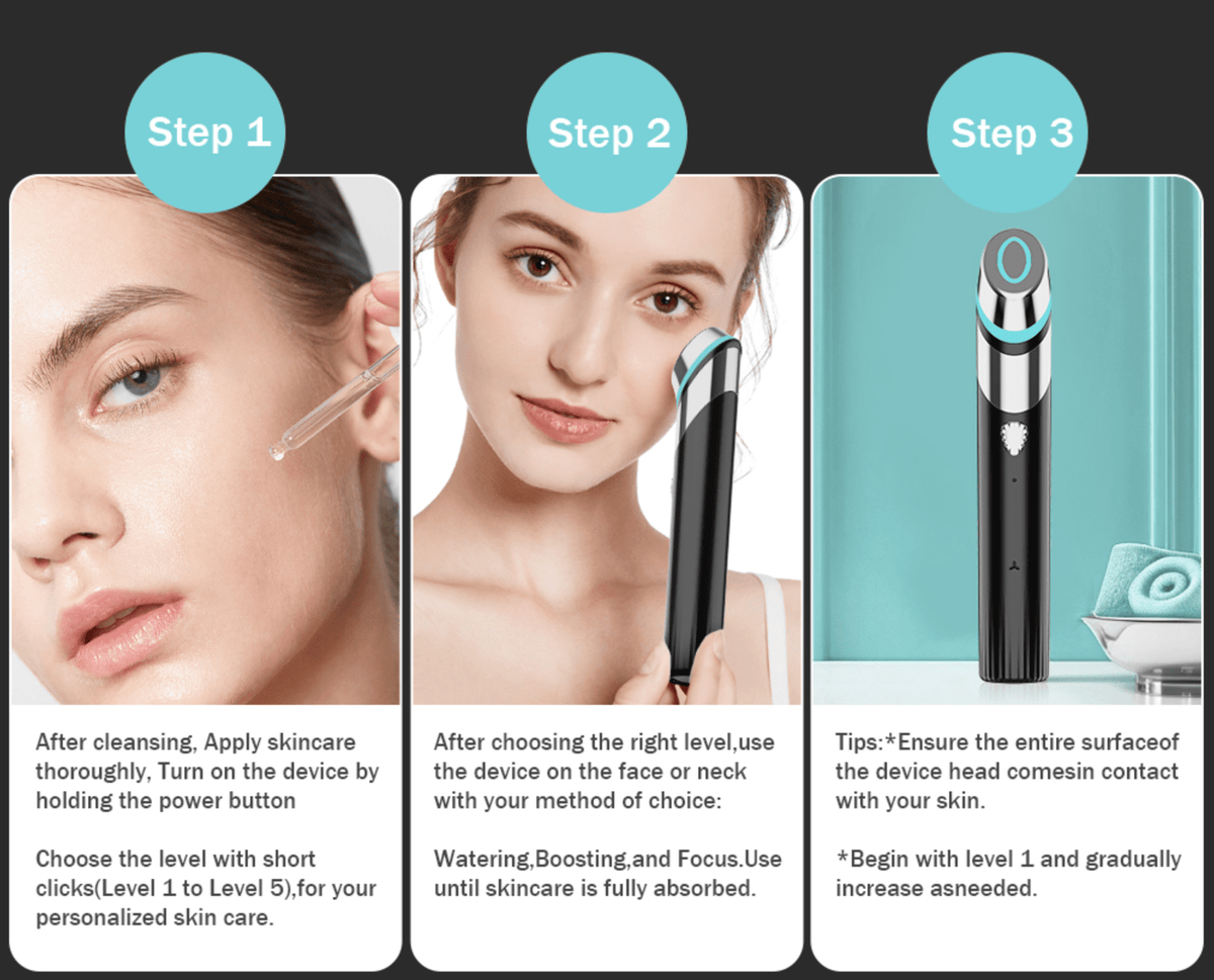 3 in 1 Skin Booster H Wand - Korean No.1 Skin Care Device for Radiant ...