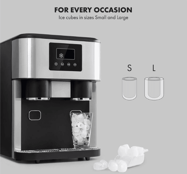 Air Cooled Portable Countertop Ice Maker and Water Dispenser w/ 34 lbs ...