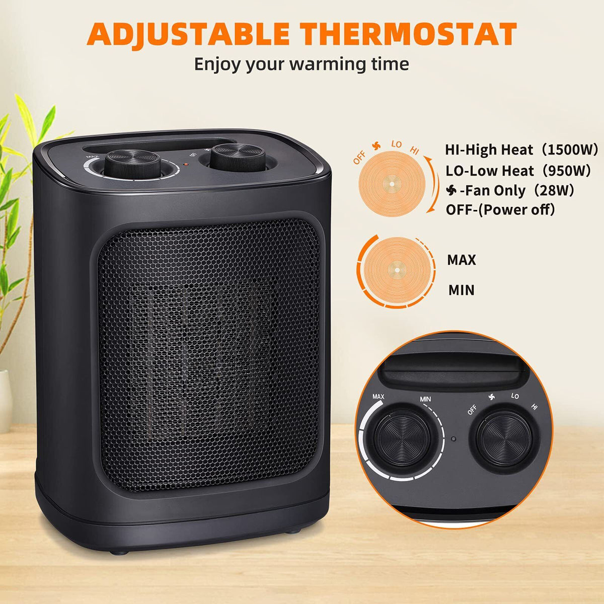 Small Powerful Portable Electric Space Heater – Gadfever